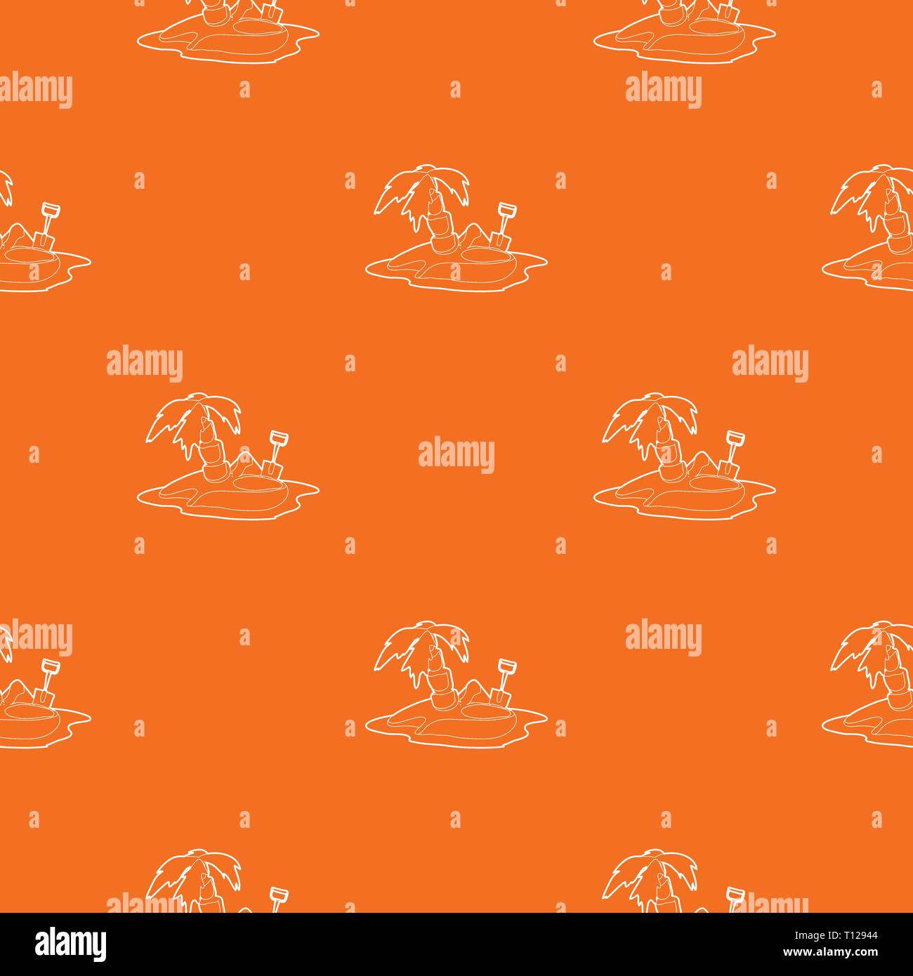 Pirate island pattern vector orange Stock Vector Image & Art - Alamy