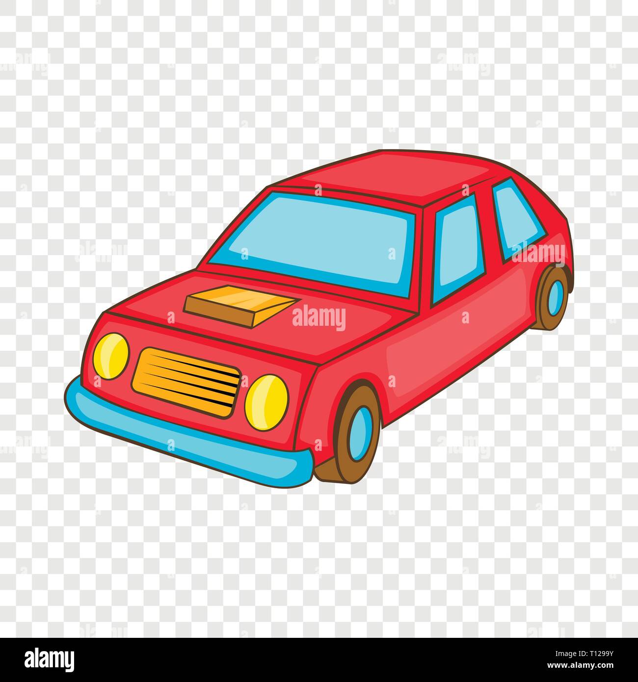 Red car icon in cartoon style Stock Vector Image & Art - Alamy