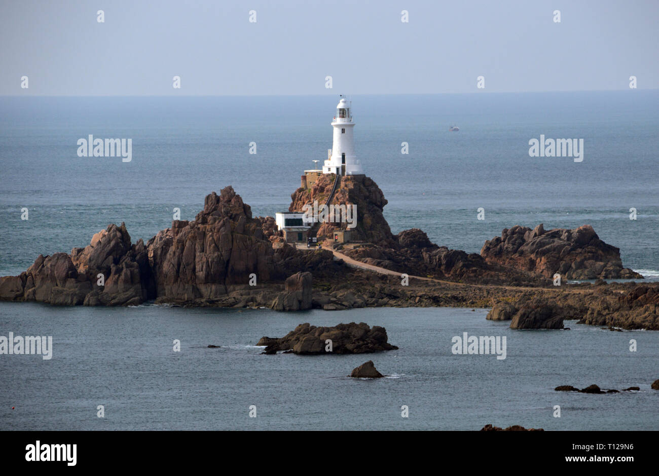 La Corbiere Lighthouse Stands on a Rocky Tidal Outcrop Connected to the ...