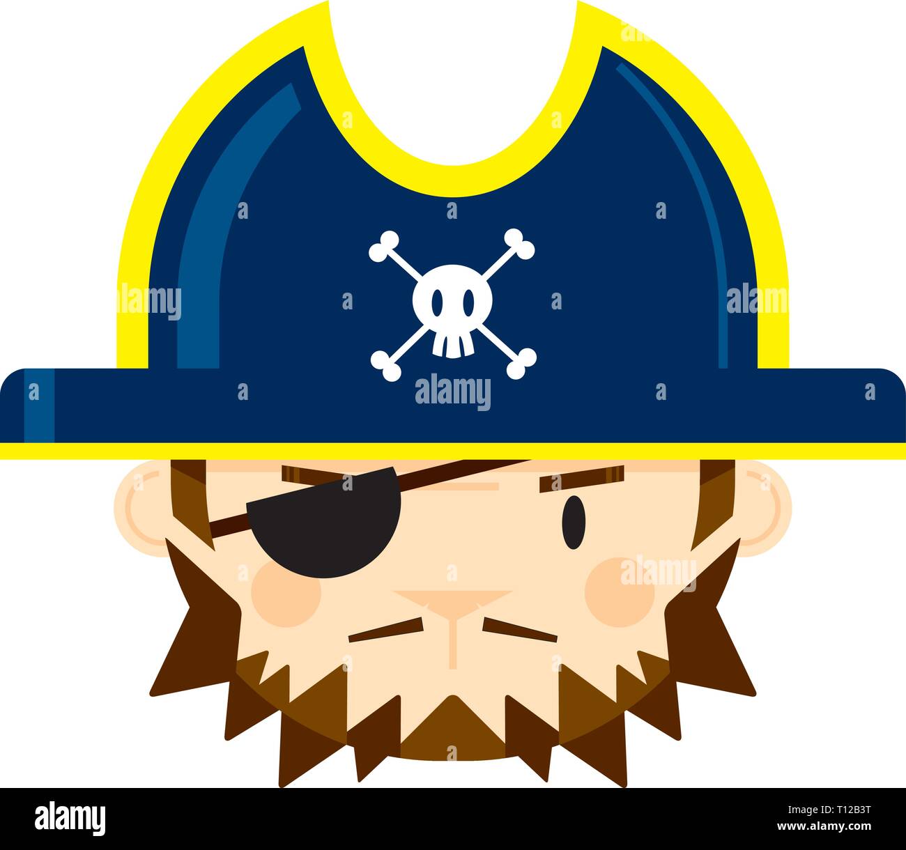 Cute Cartoon Eye Patch Pirate Captain Stock Vector Image & Art - Alamy