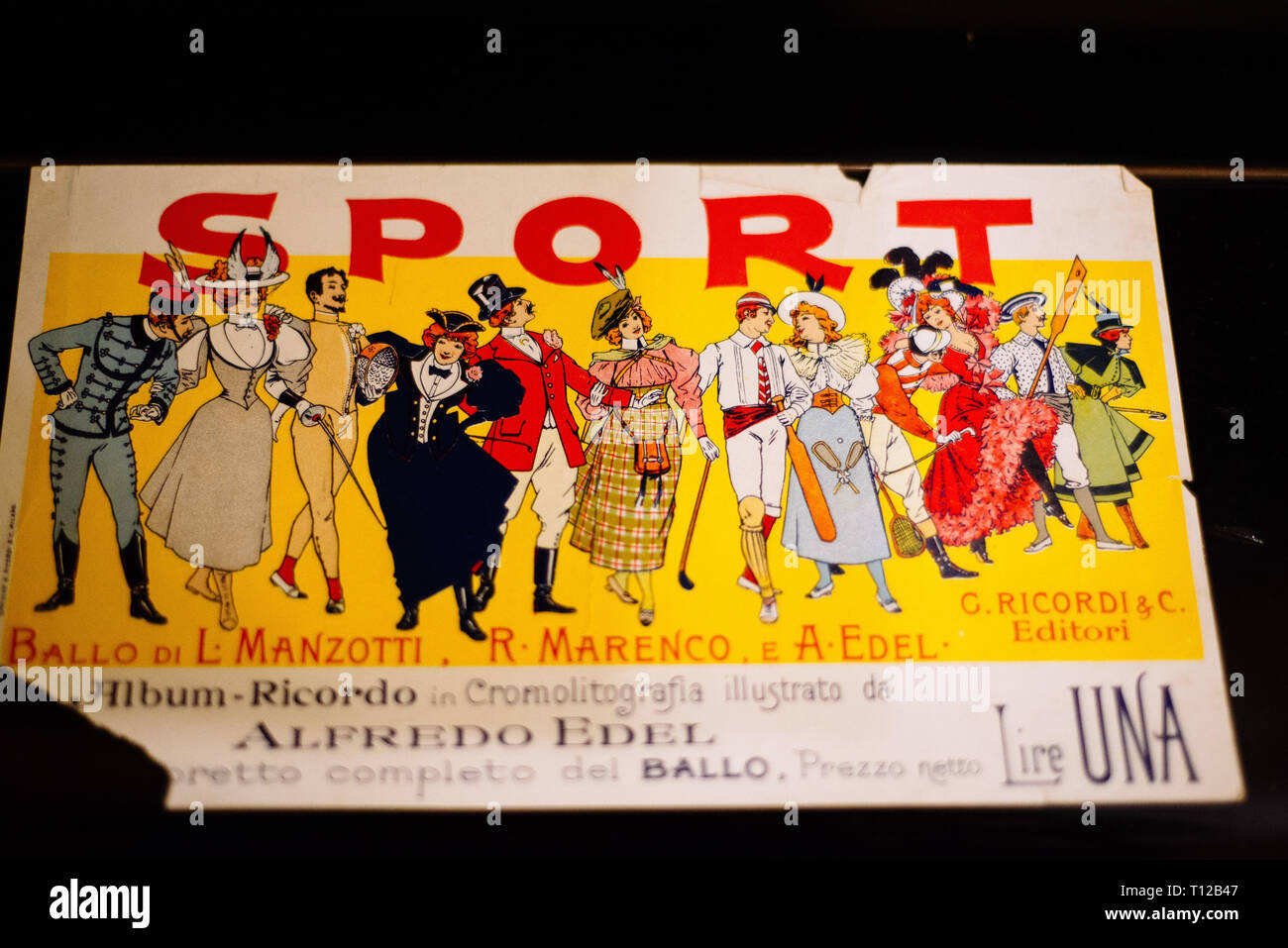 vintage antique event poster Stock Photo - Alamy