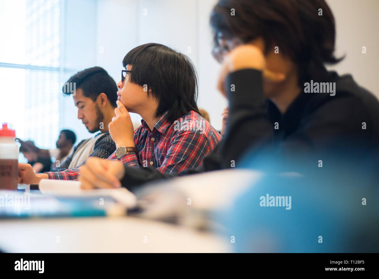 A busy classroom full of multicultural students during a lesson Stock ...