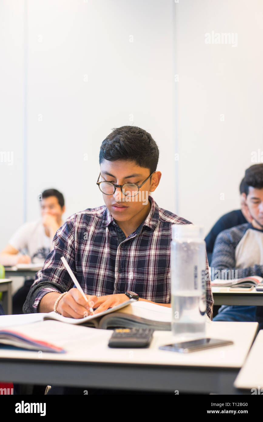 A busy classroom full of multicultural students during a lesson Stock ...