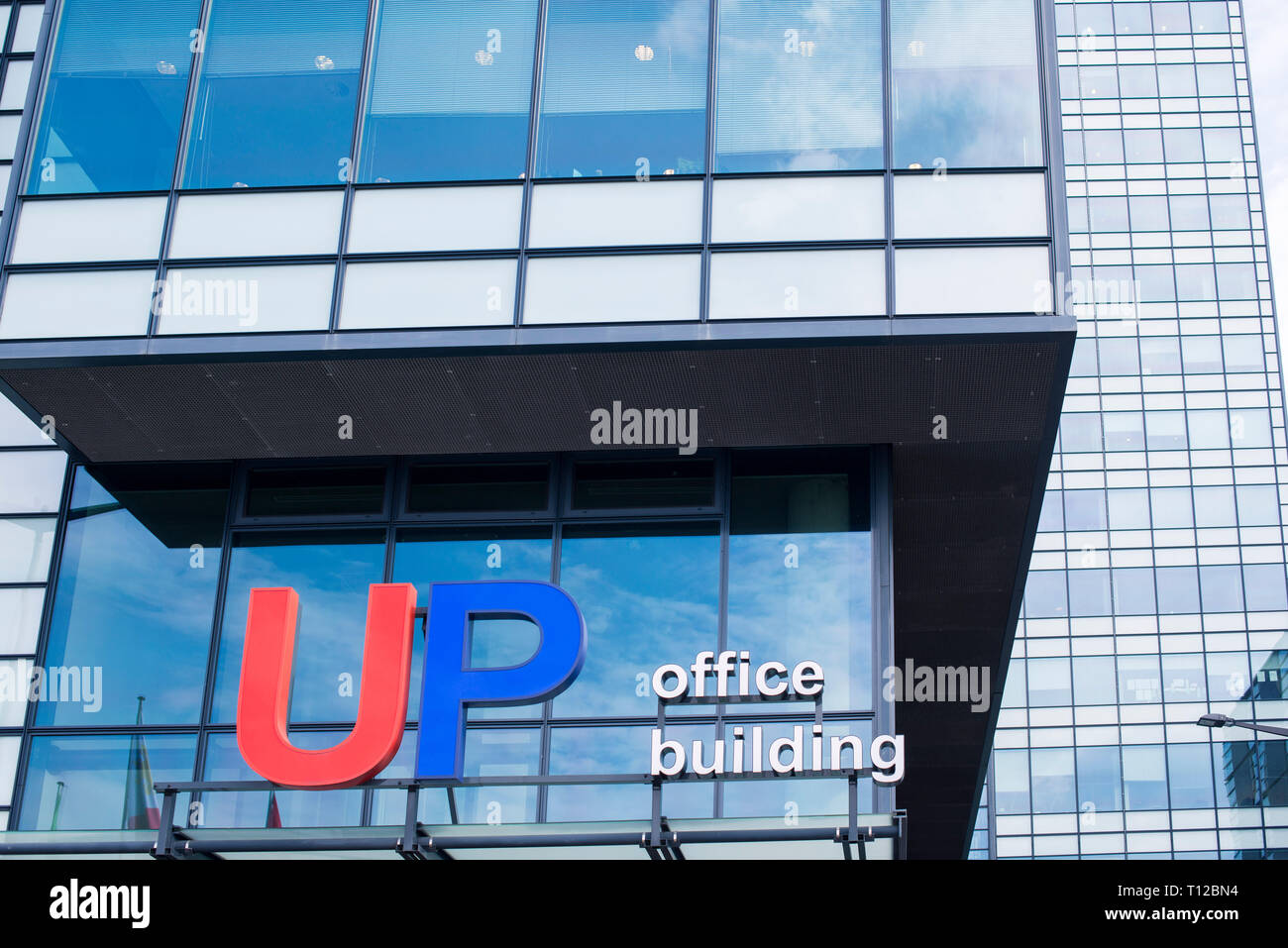 The sign outside the UP office building in Amsterdam Holland Stock ...