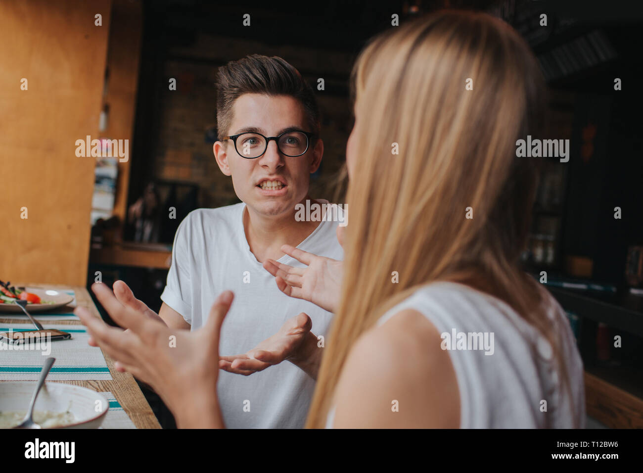 Angry arguing coffee hi-res stock photography and images - Alamy
