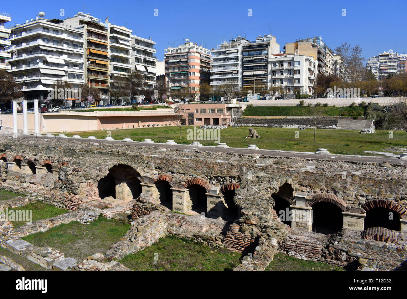 Roman forum (ancient agora), Thessaloniki, Greece Stock Photo - Alamy