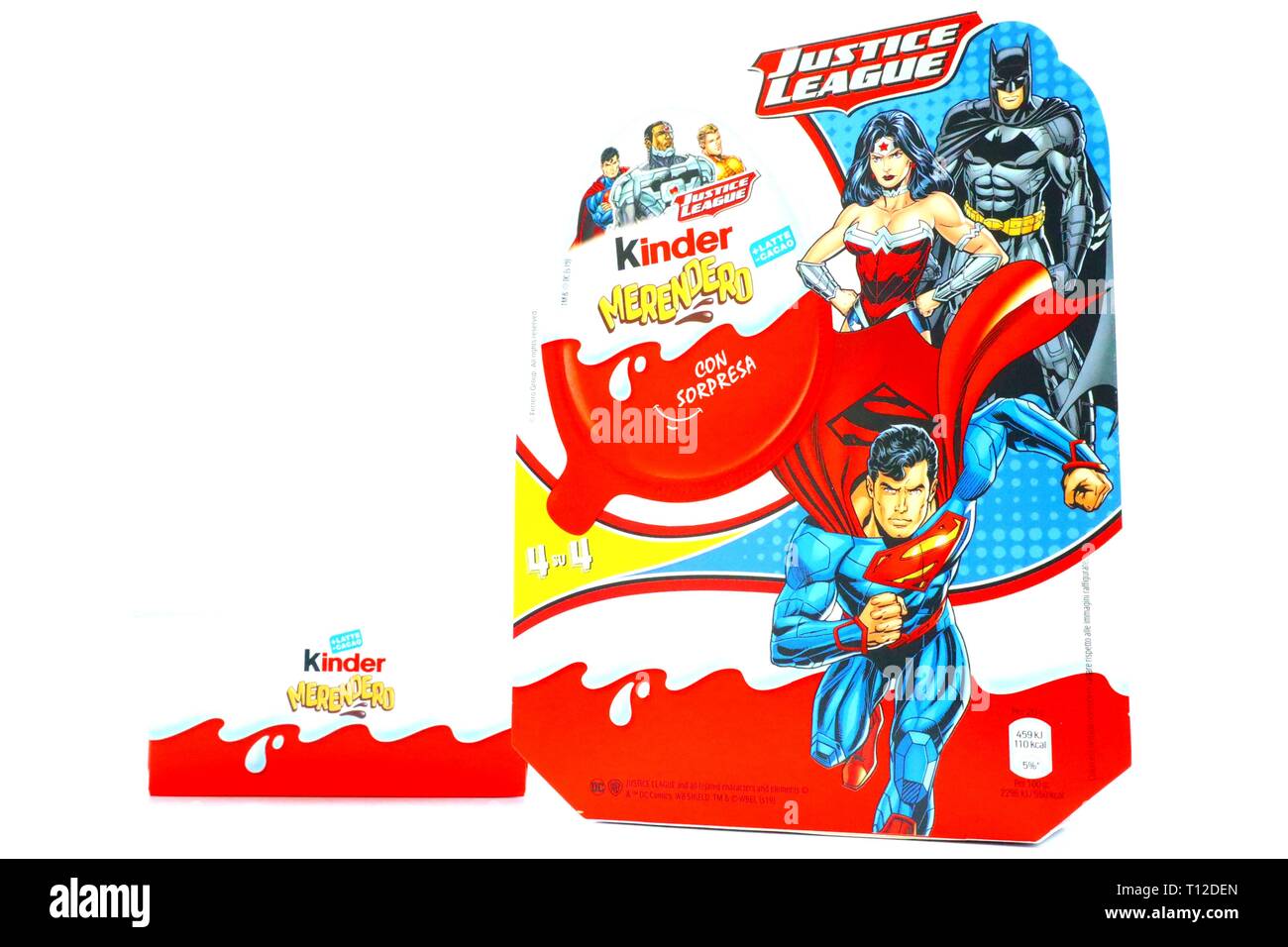 Kinder JOY Merendero JUSTICE LEAGUE Chocolate Eggs. Kinder is a brand ...