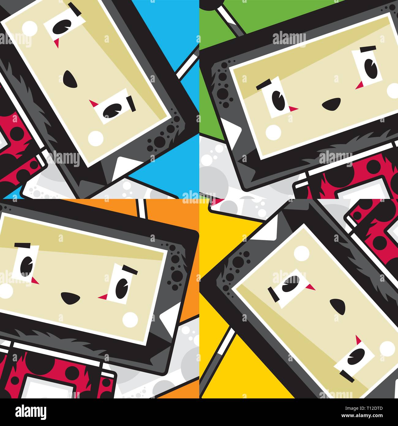 Cute Cartoon Block Ladybird Character Stock Vector Image & Art - Alamy