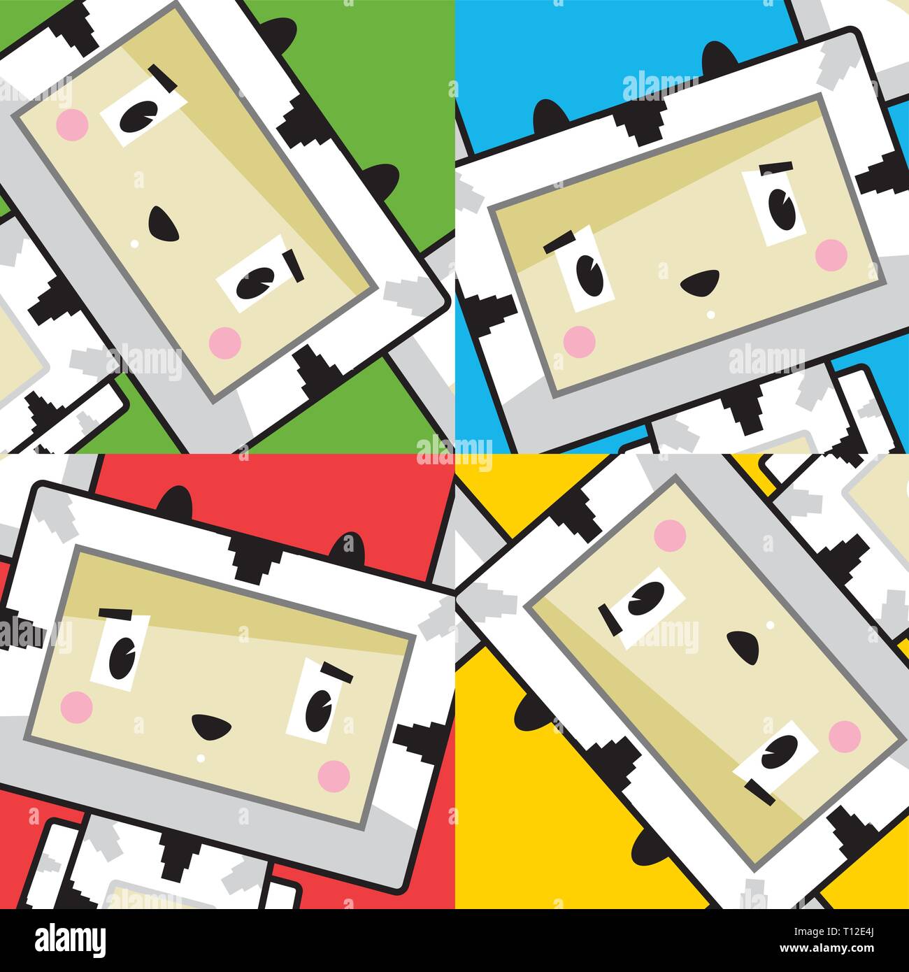 Cute Cartoon Block Zebra Character Stock Vector Image & Art - Alamy