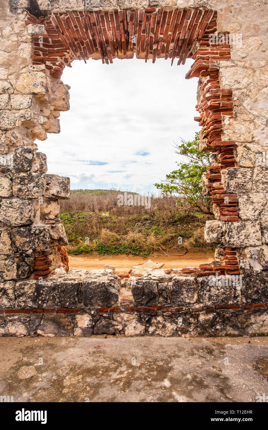Historic abandoned lighthouse ruins at Aguadilla, Puerto Rico Stock ...