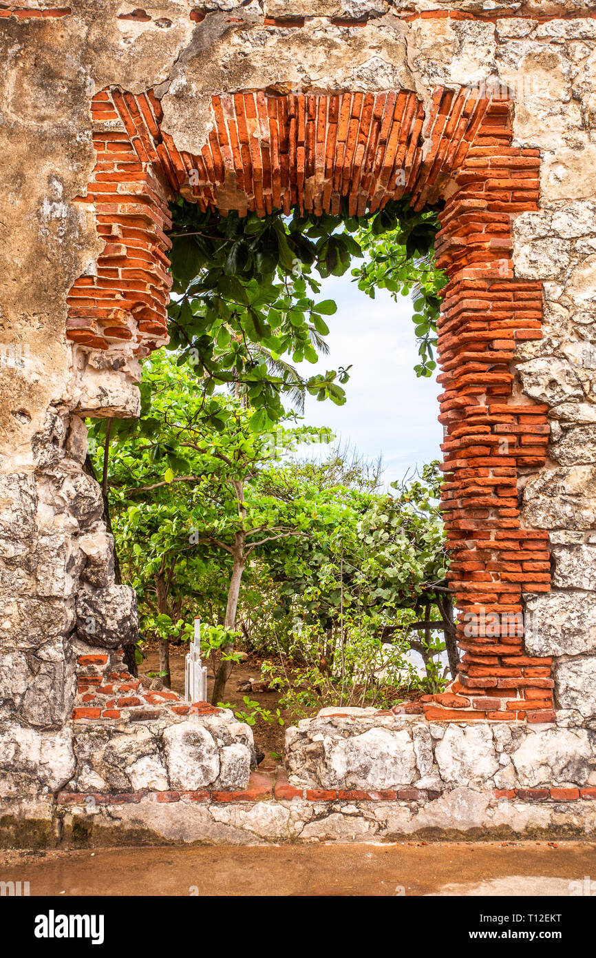 Historic abandoned lighthouse ruins at Aguadilla, Puerto Rico Stock ...