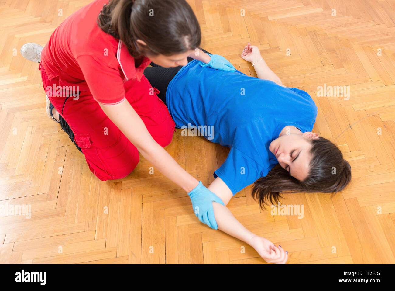 First Aid Training. Food Poisoning. First aid course Stock Photo - Alamy