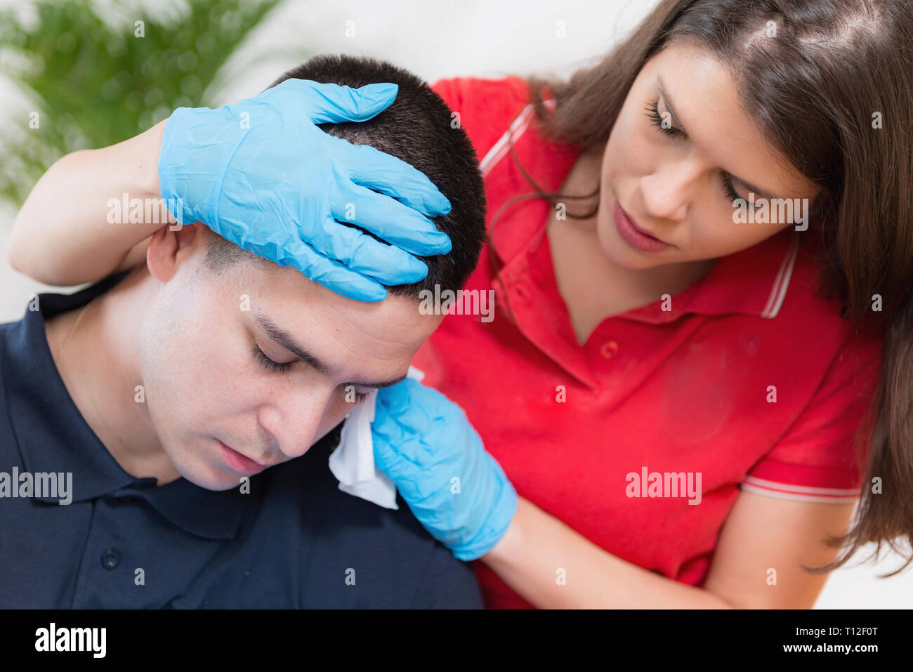 First Aid Training. Food Poisoning. First aid course Stock Photo - Alamy