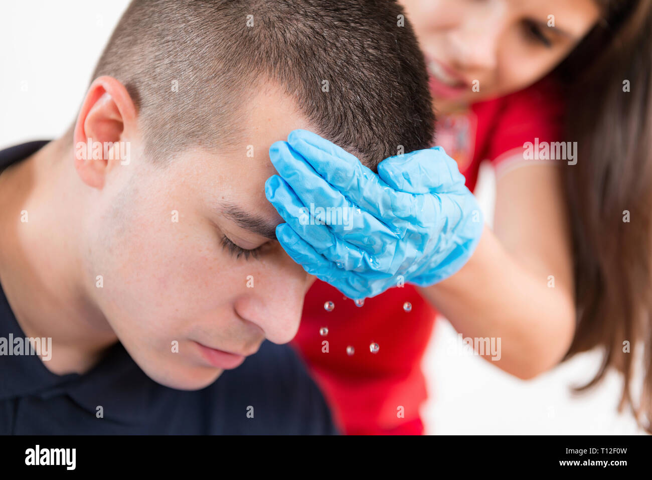 First Aid Training. Food Poisoning. First aid course Stock Photo - Alamy
