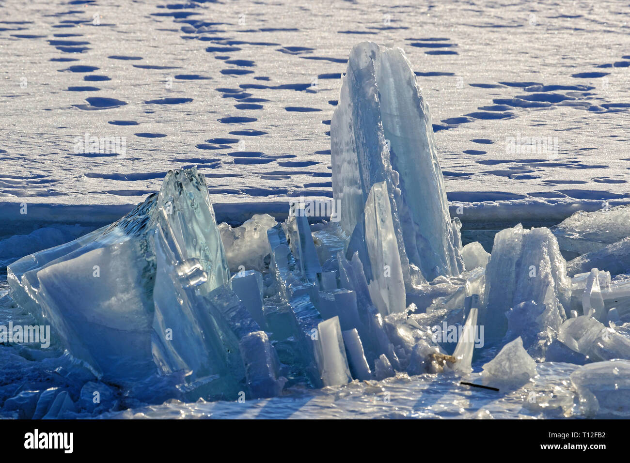 Ice on the Yukon River Stock Photo - Alamy