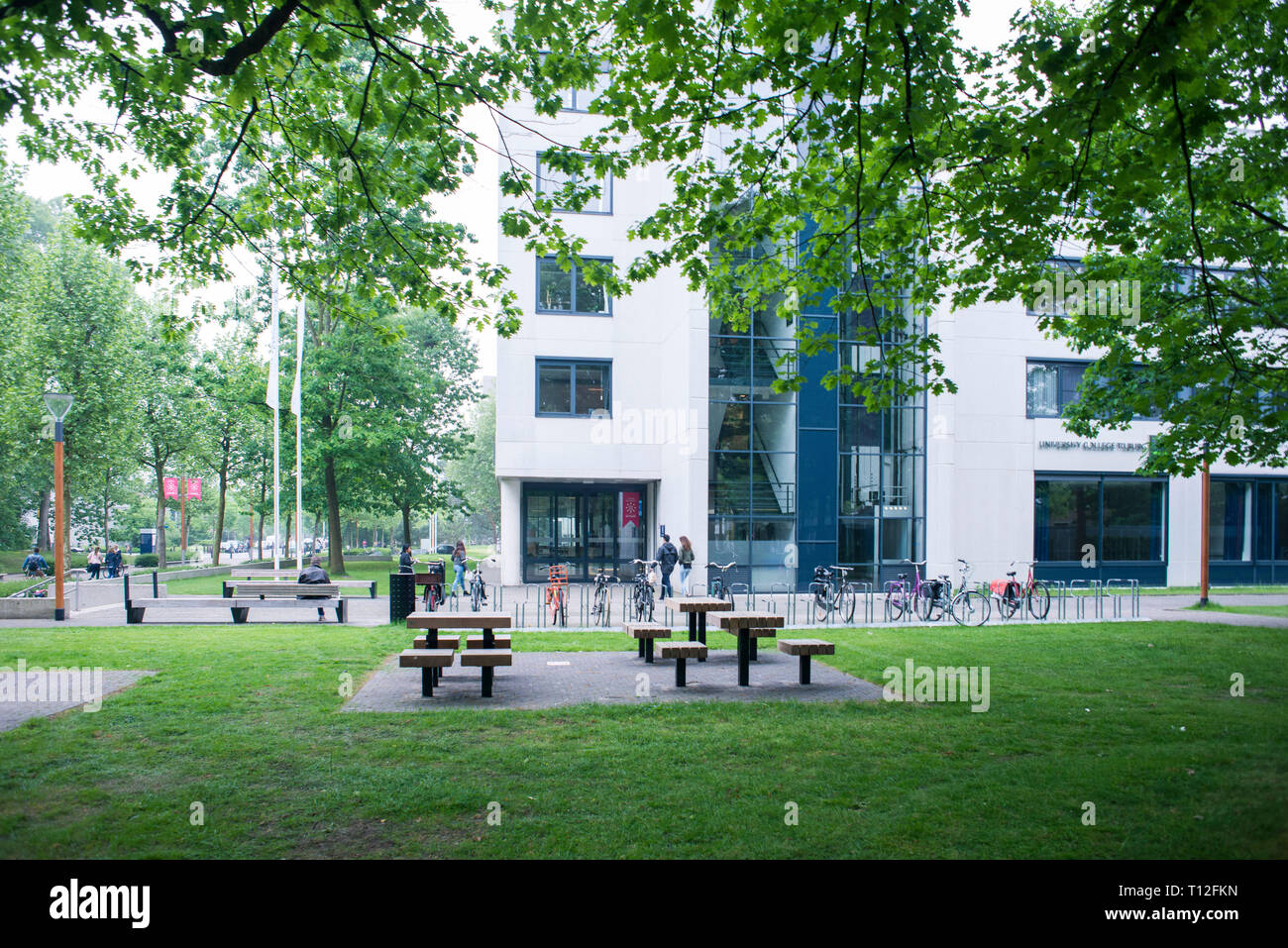 Images around the grounds of Tilburg University in Holland, showing ...
