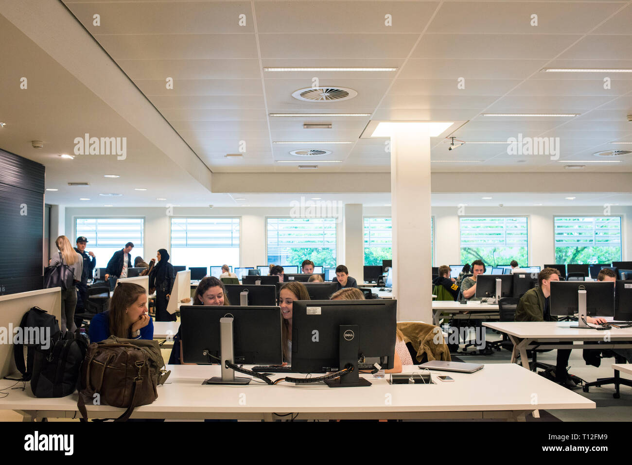 Images inside buildings on campus at Holand's Tilburg University Stock ...