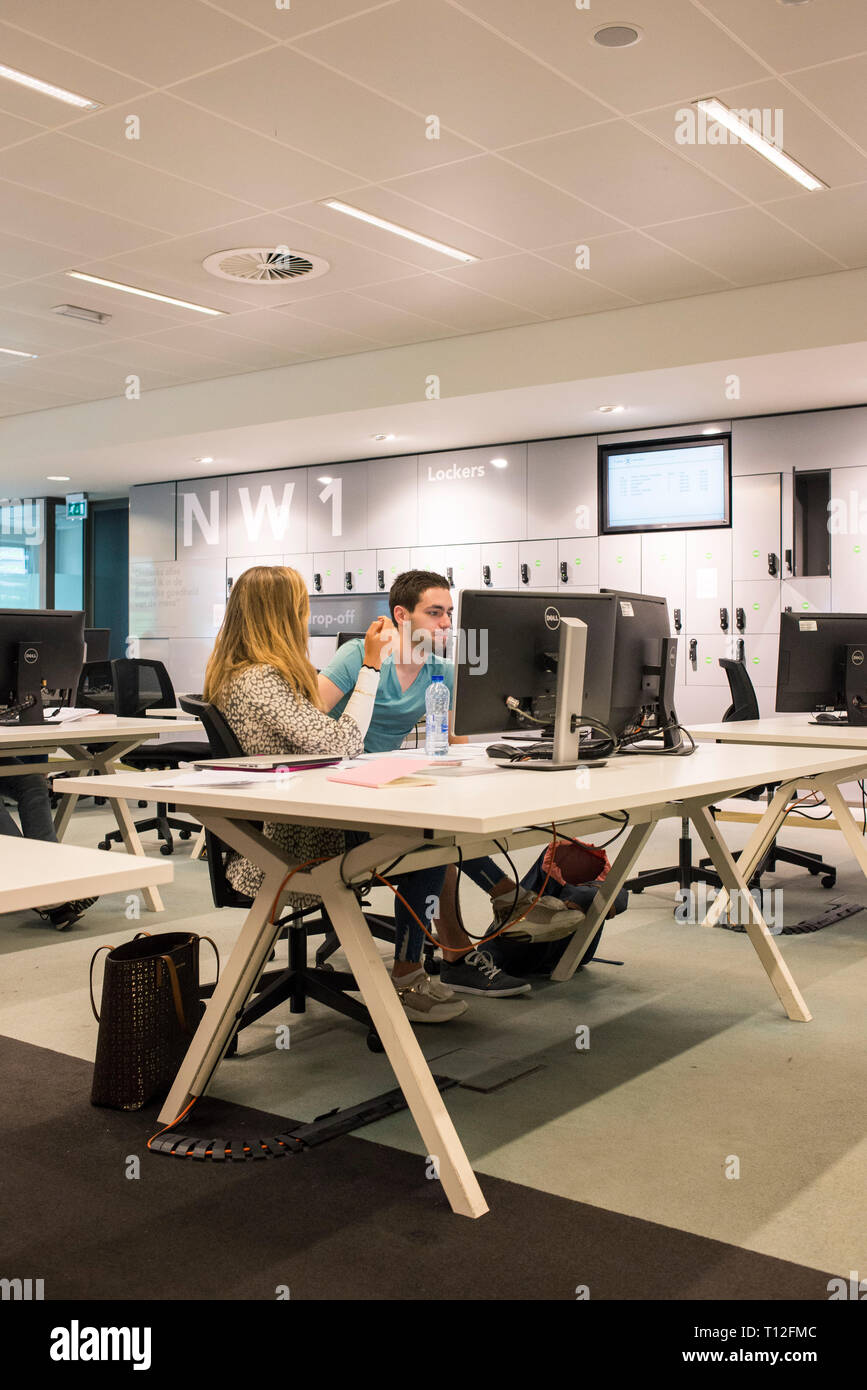 Images inside buildings on campus at Holand's Tilburg University Stock ...