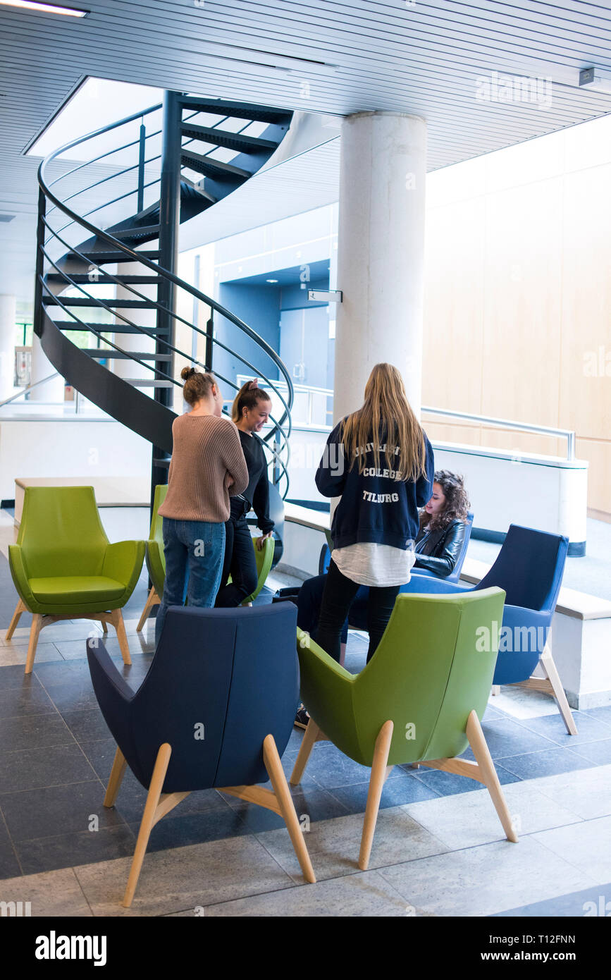 Images inside buildings on campus at Holand's Tilburg University Stock ...