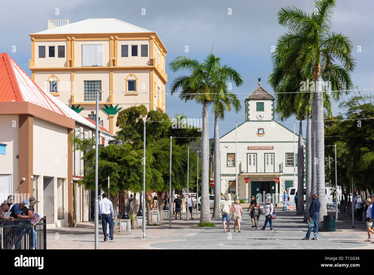 The Old Courthouse (1793) from The Boardwalk, Philipsburg, Sint Maarten ...