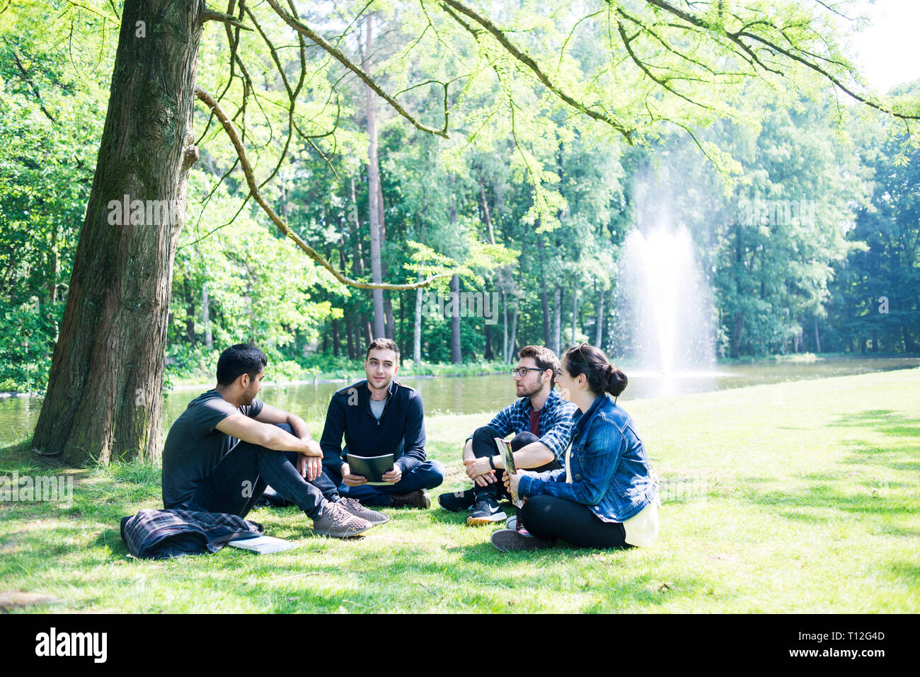 People sitting under shady trees hi-res stock photography and images ...