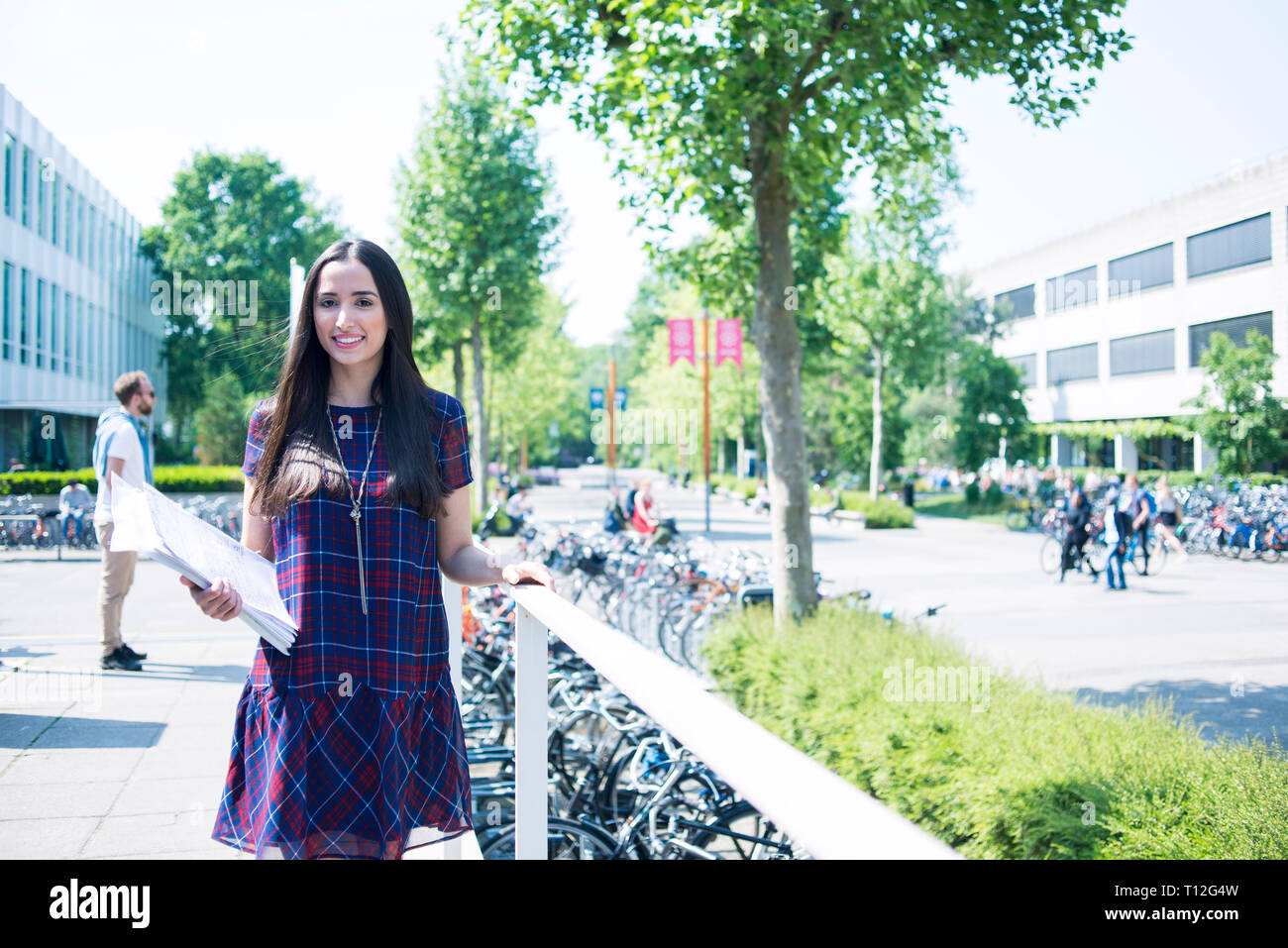 A young international female student stands for a portrait at a Dutch ...