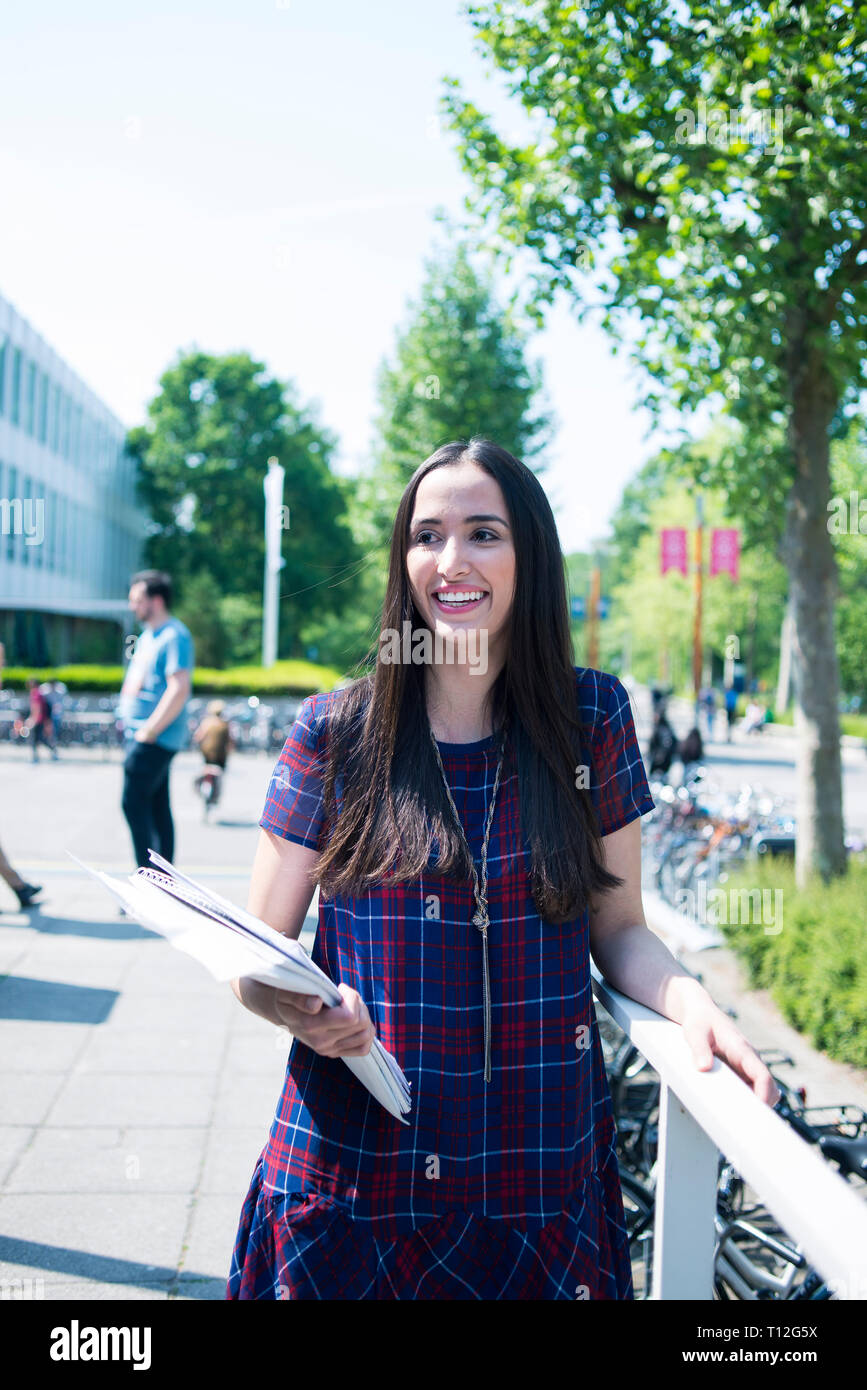 A young international female student stands for a portrait at a Dutch ...