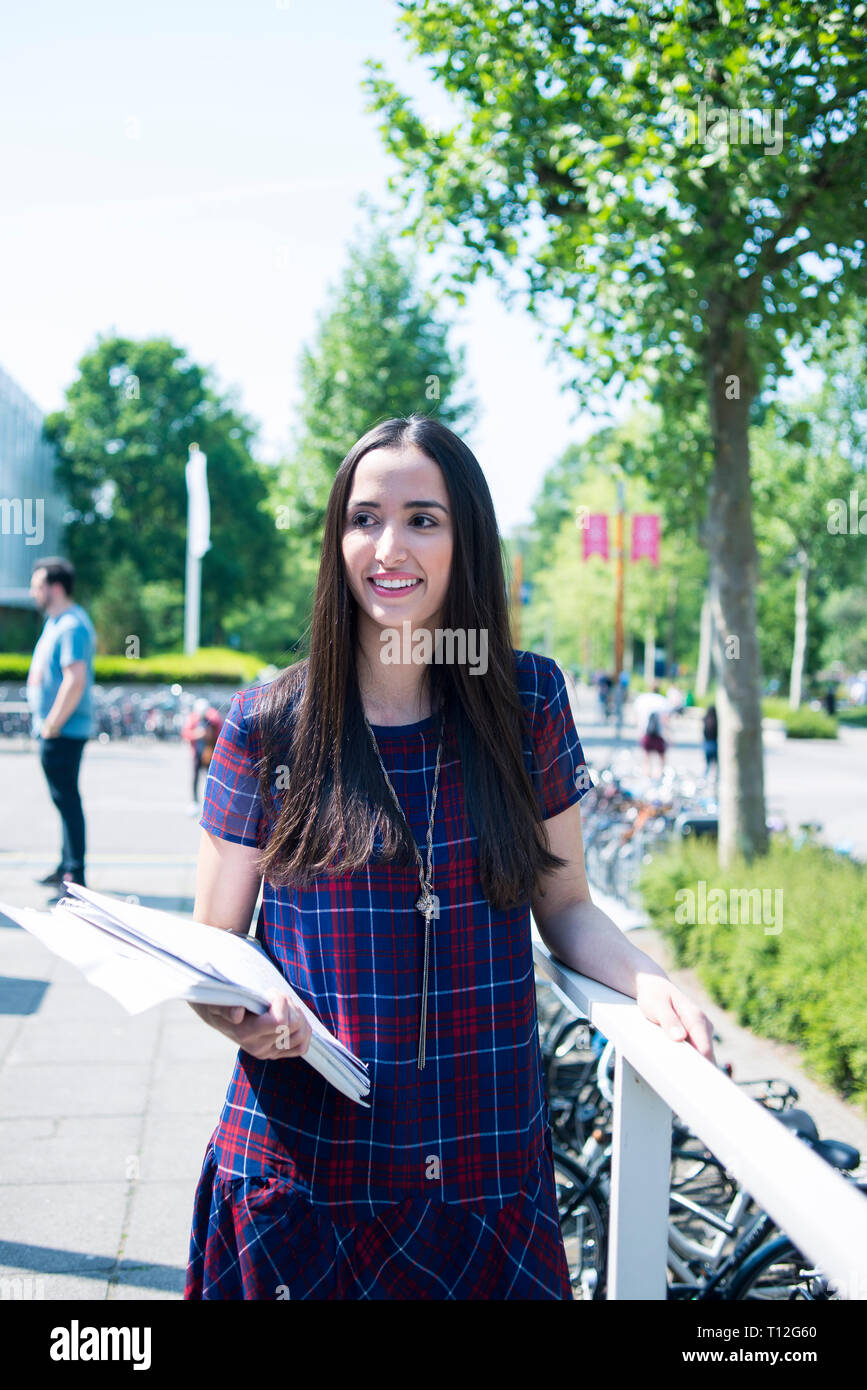 A young international female student stands for a portrait at a Dutch ...