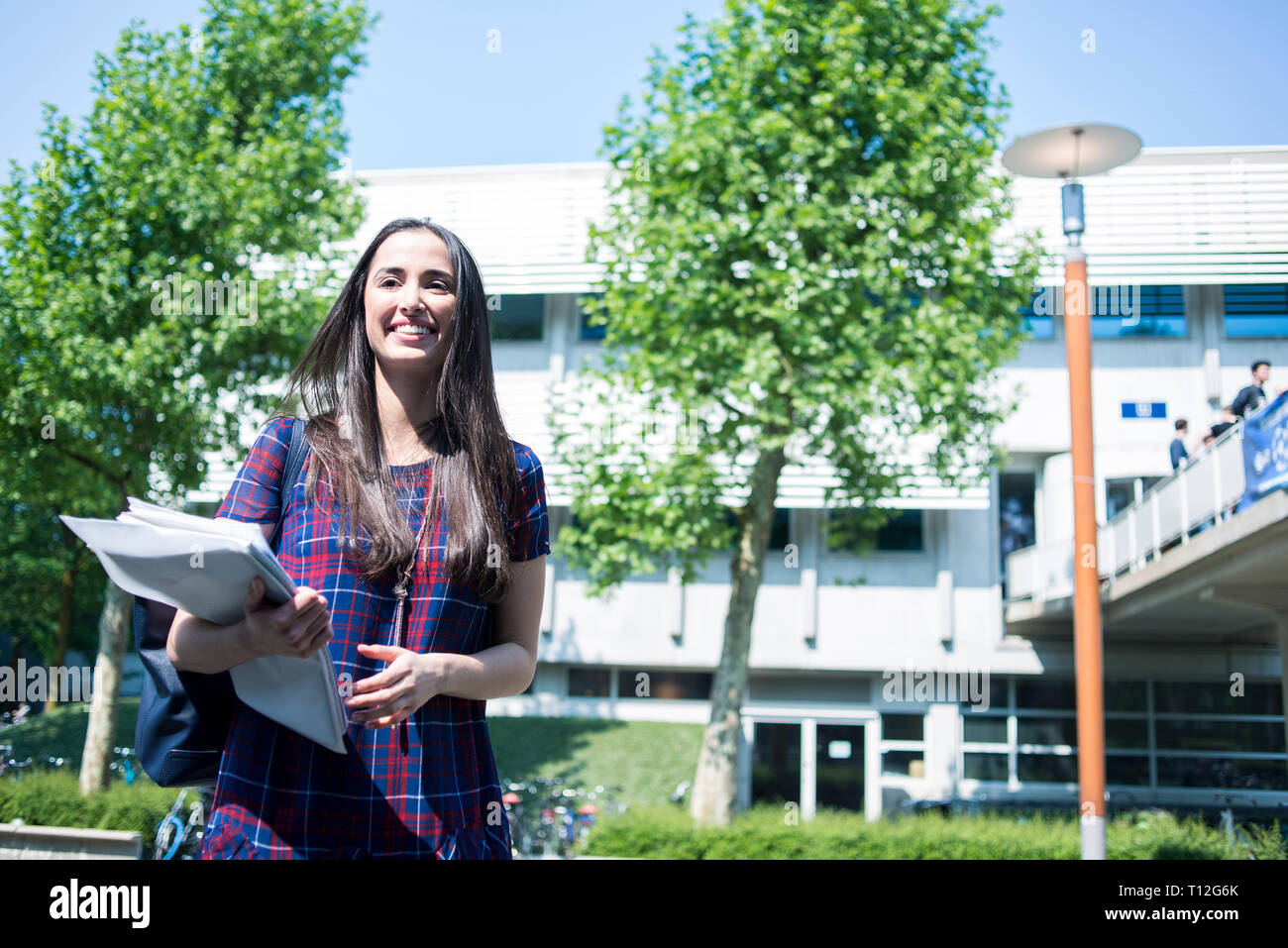 A young international female student stands for a portrait at a Dutch ...