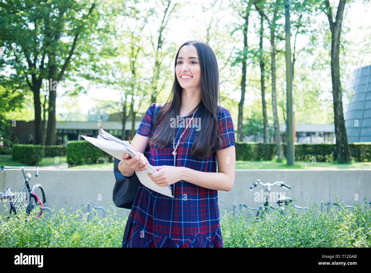 A young international female student stands for a portrait at a Dutch ...