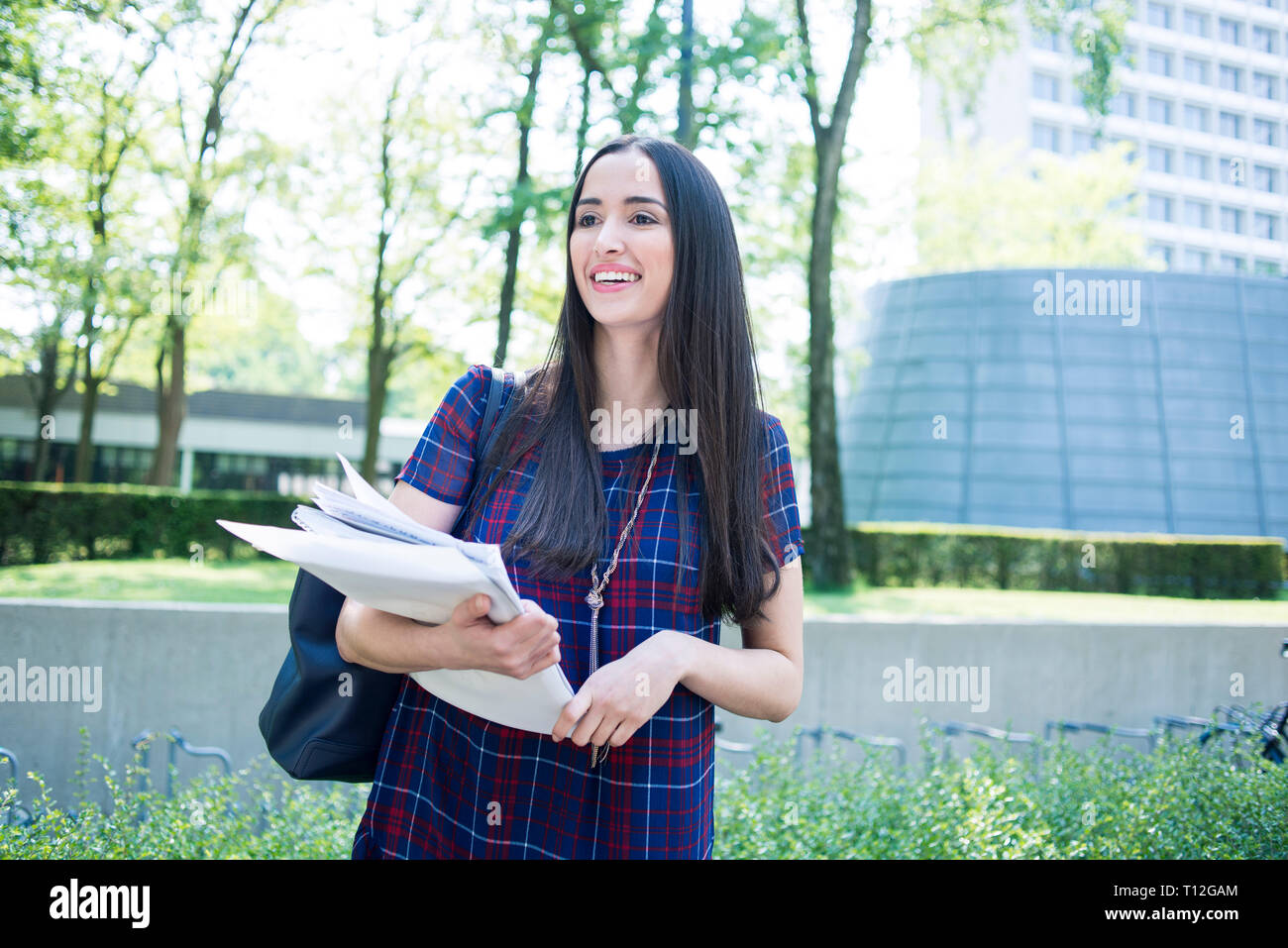 A young international female student stands for a portrait at a Dutch ...