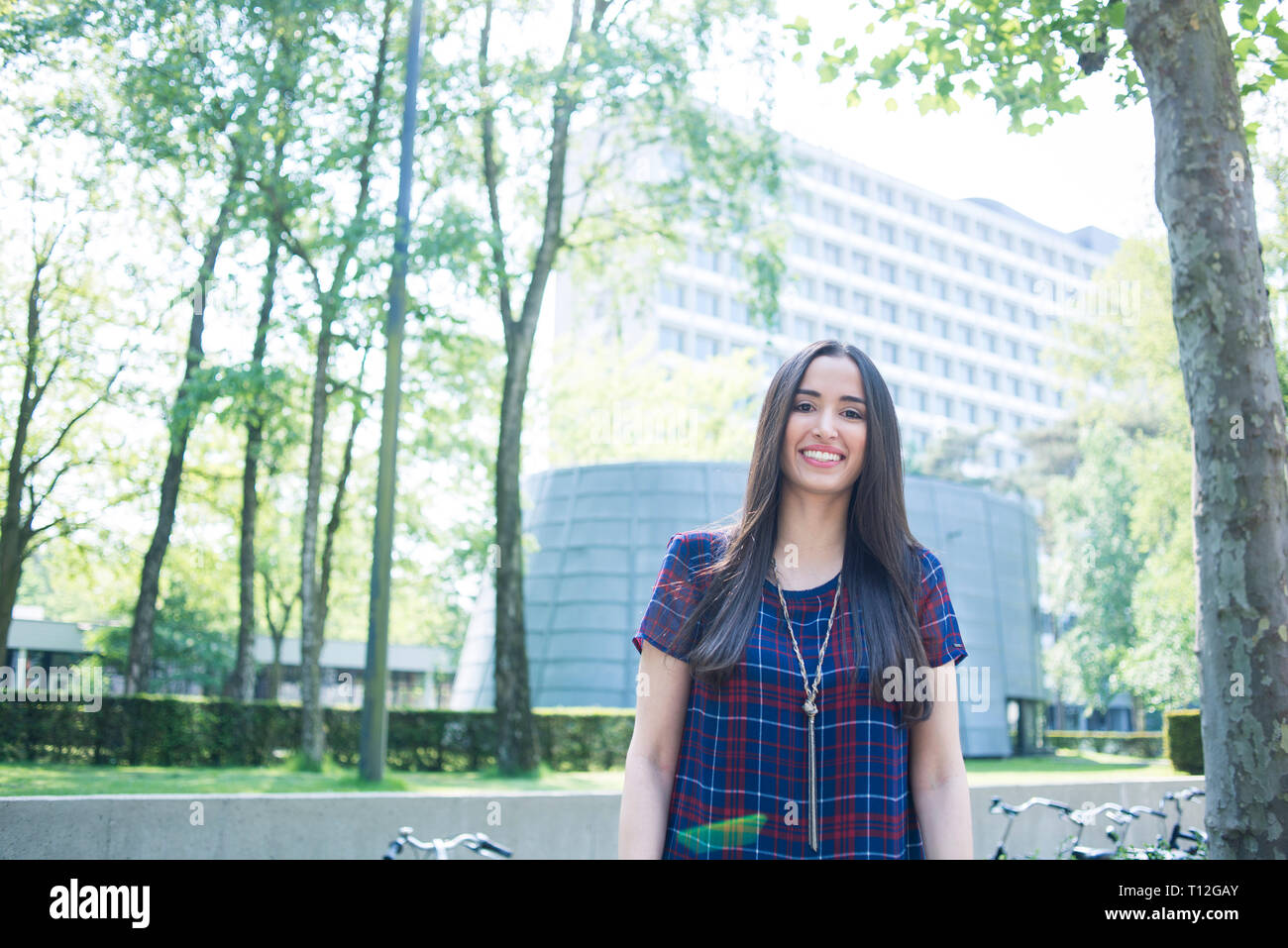 A young international female student stands for a portrait at a Dutch ...