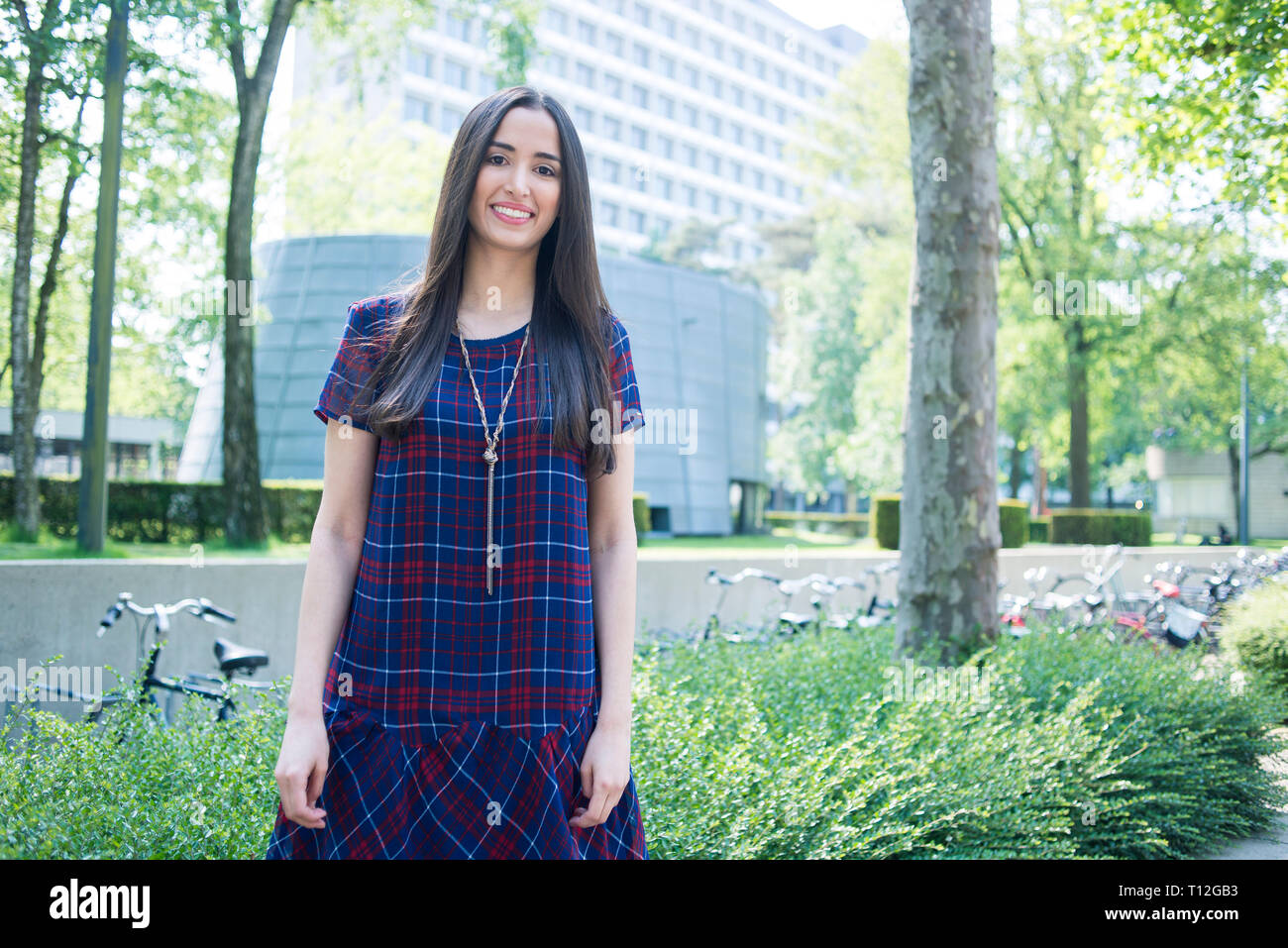 A young international female student stands for a portrait at a Dutch ...