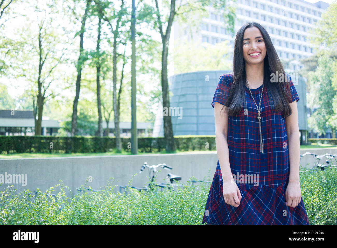 A young international female student stands for a portrait at a Dutch ...