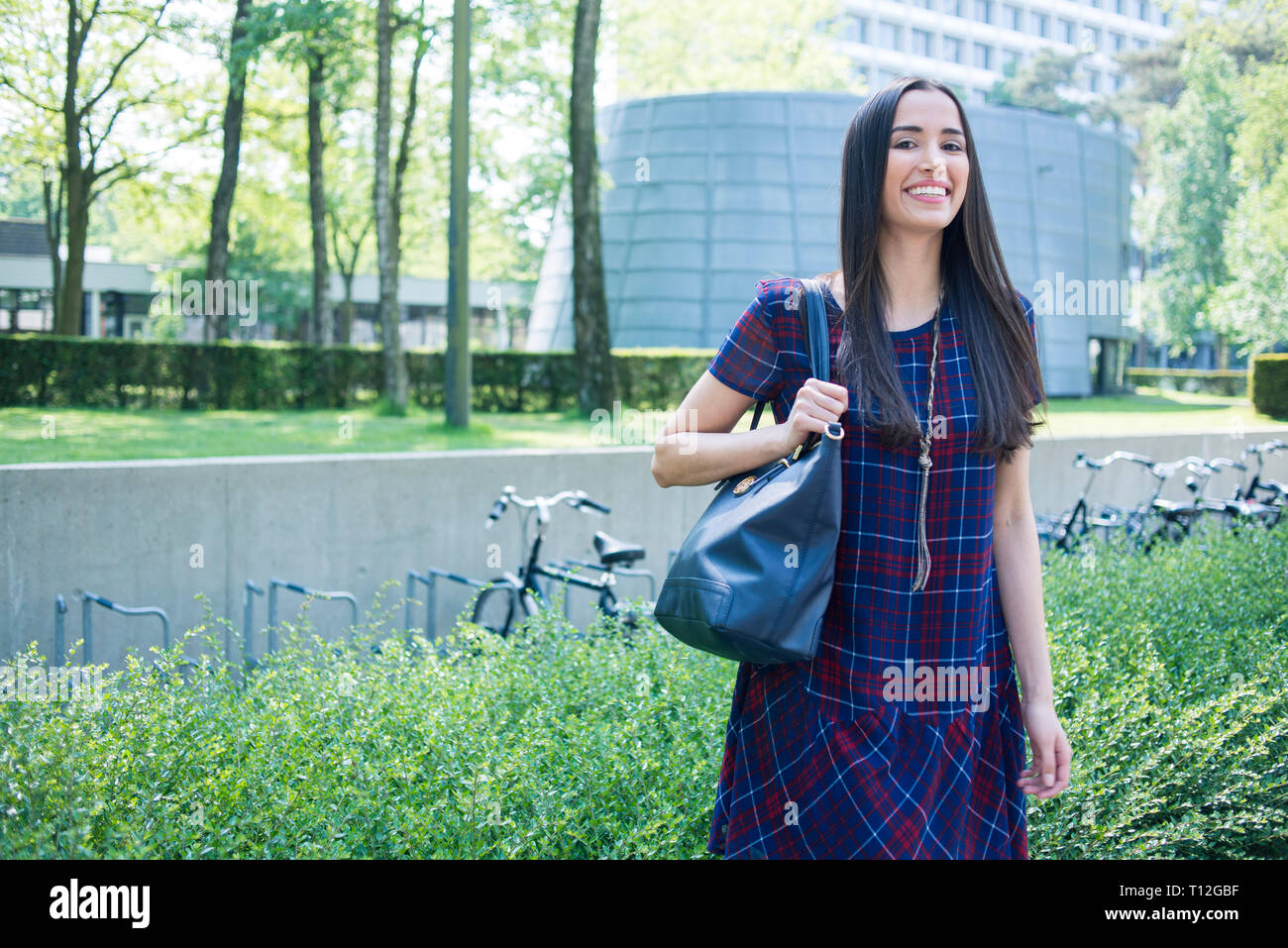 A young international female student stands for a portrait at a Dutch ...