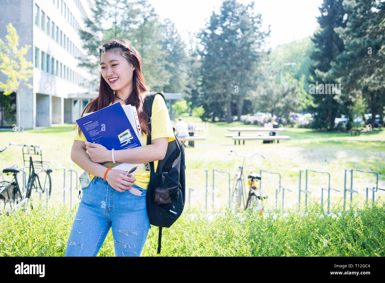 A young international female student stands for a portrait at a Dutch ...