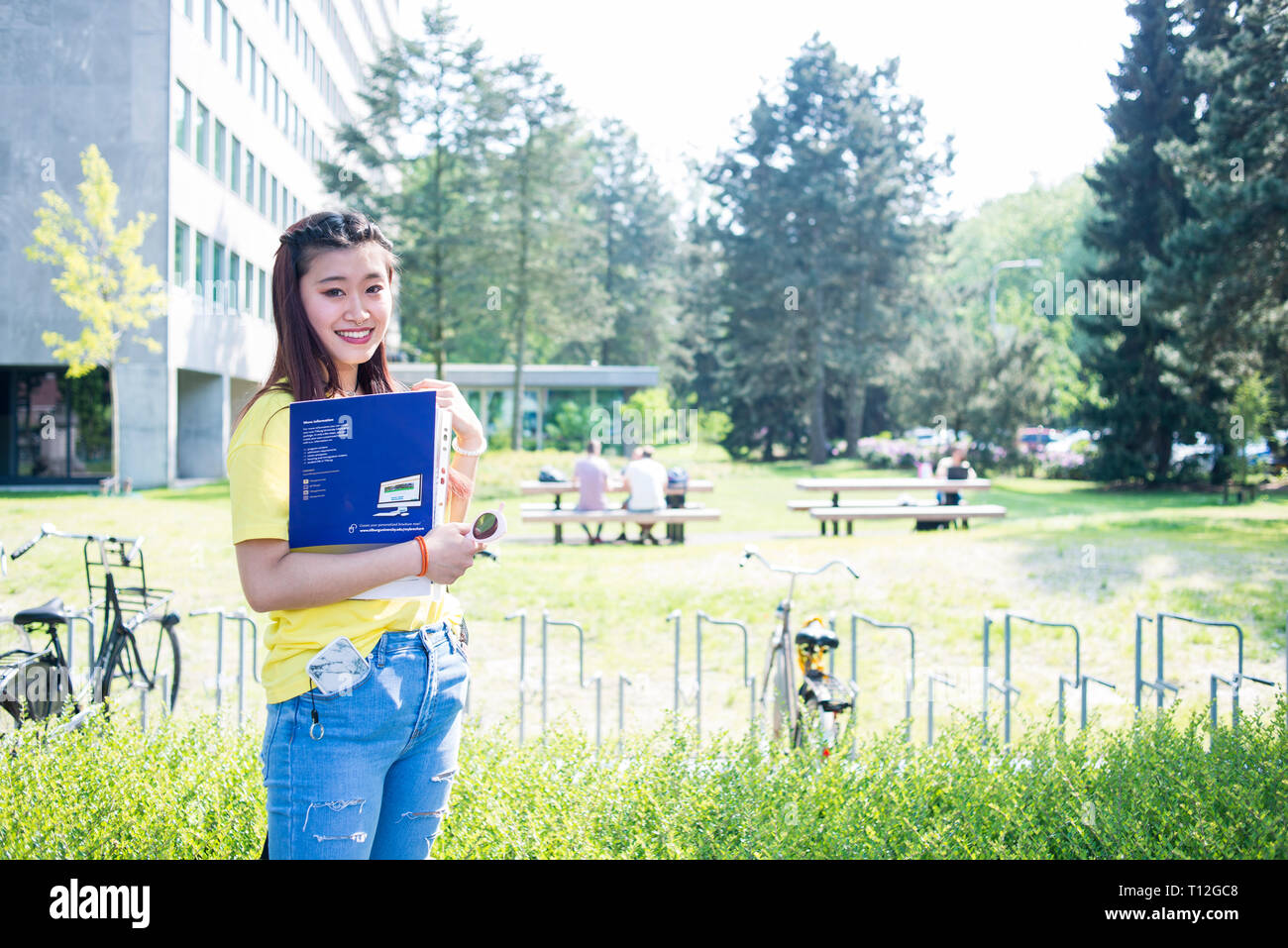 A young international female student stands for a portrait at a Dutch ...