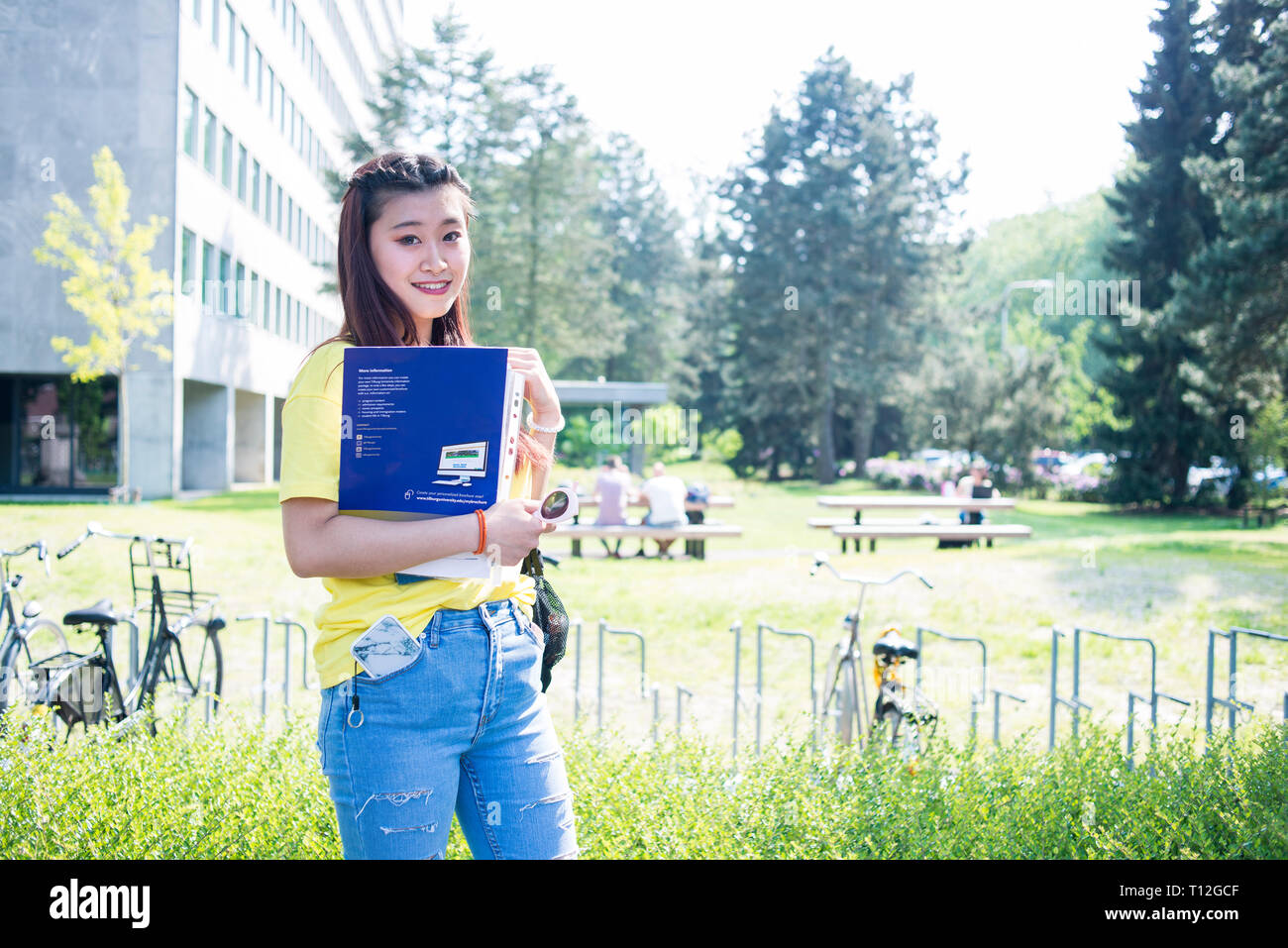 A young international female student stands for a portrait at a Dutch ...