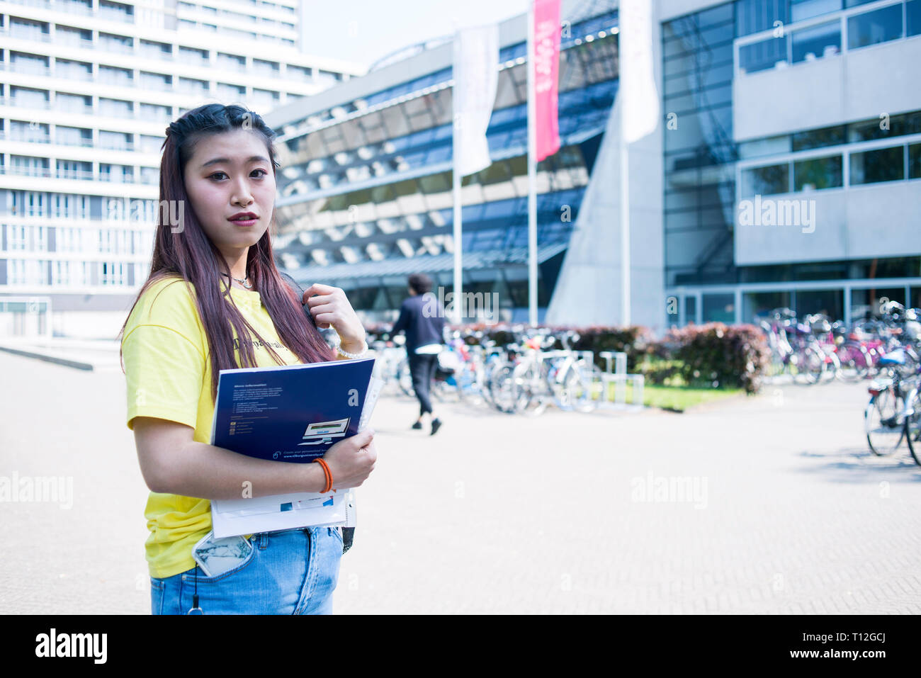 A young international female student stands for a portrait at a Dutch ...