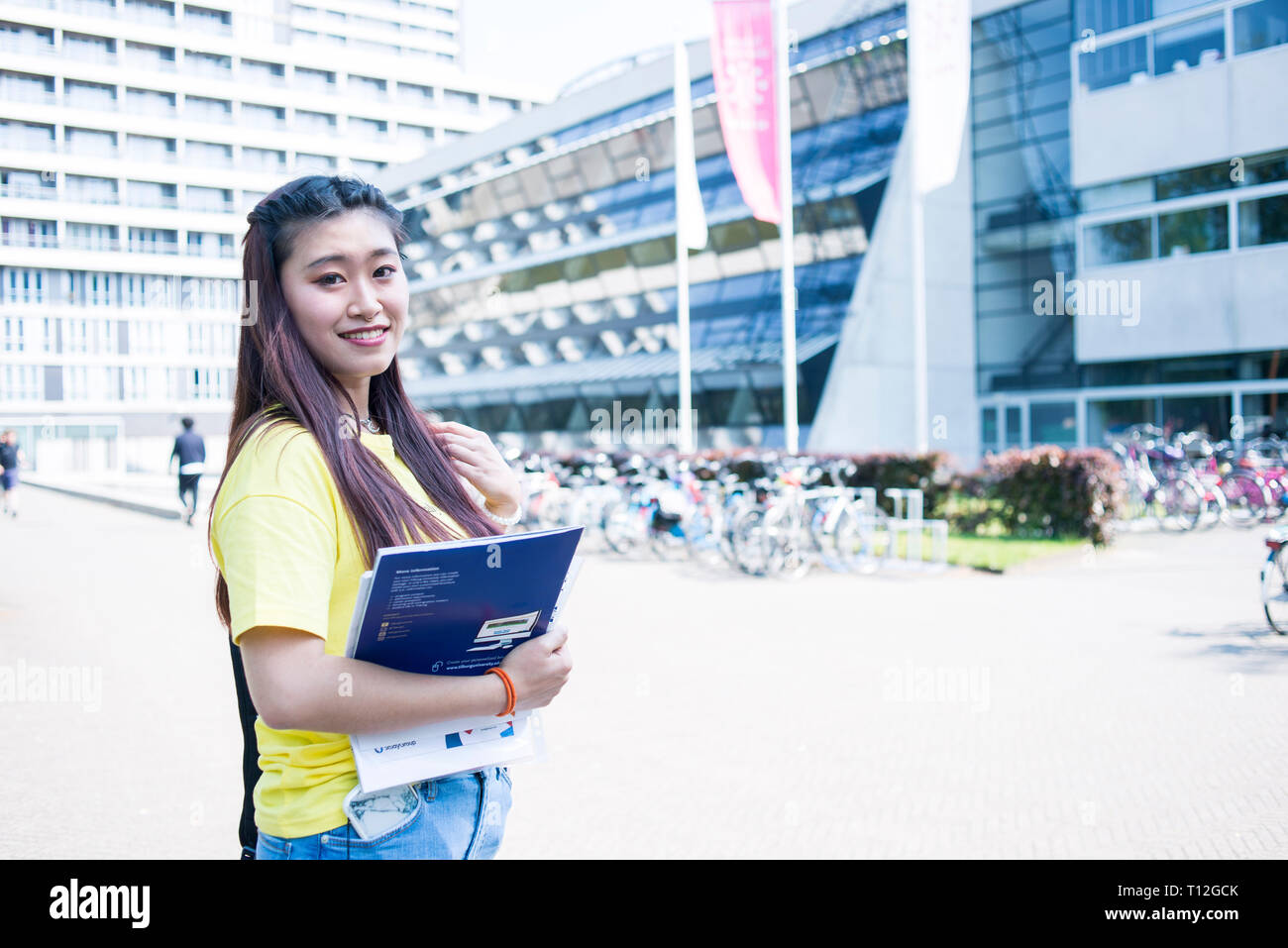 A young international female student stands for a portrait at a Dutch ...