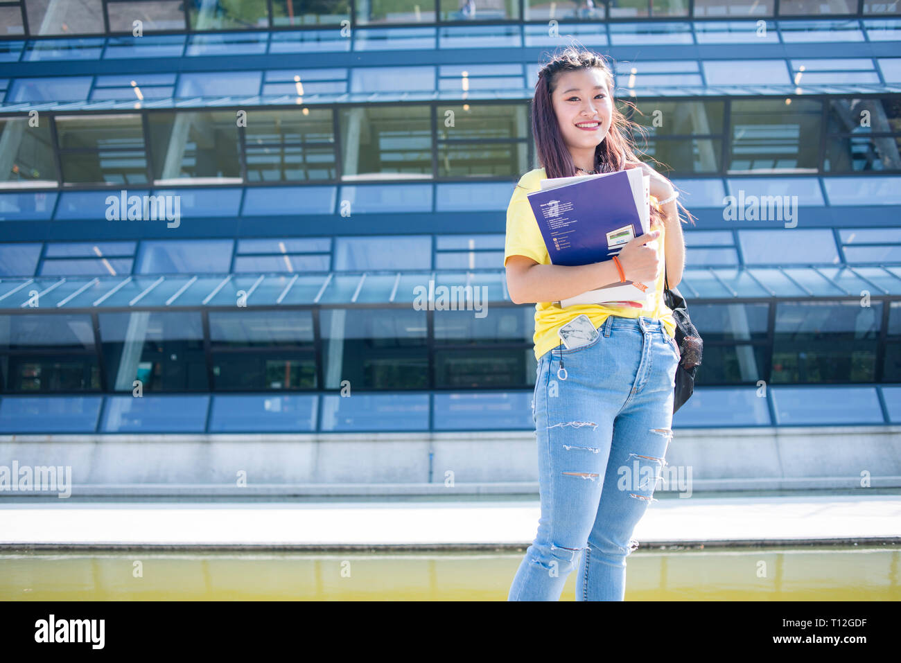 A young international female student stands for a portrait at a Dutch ...