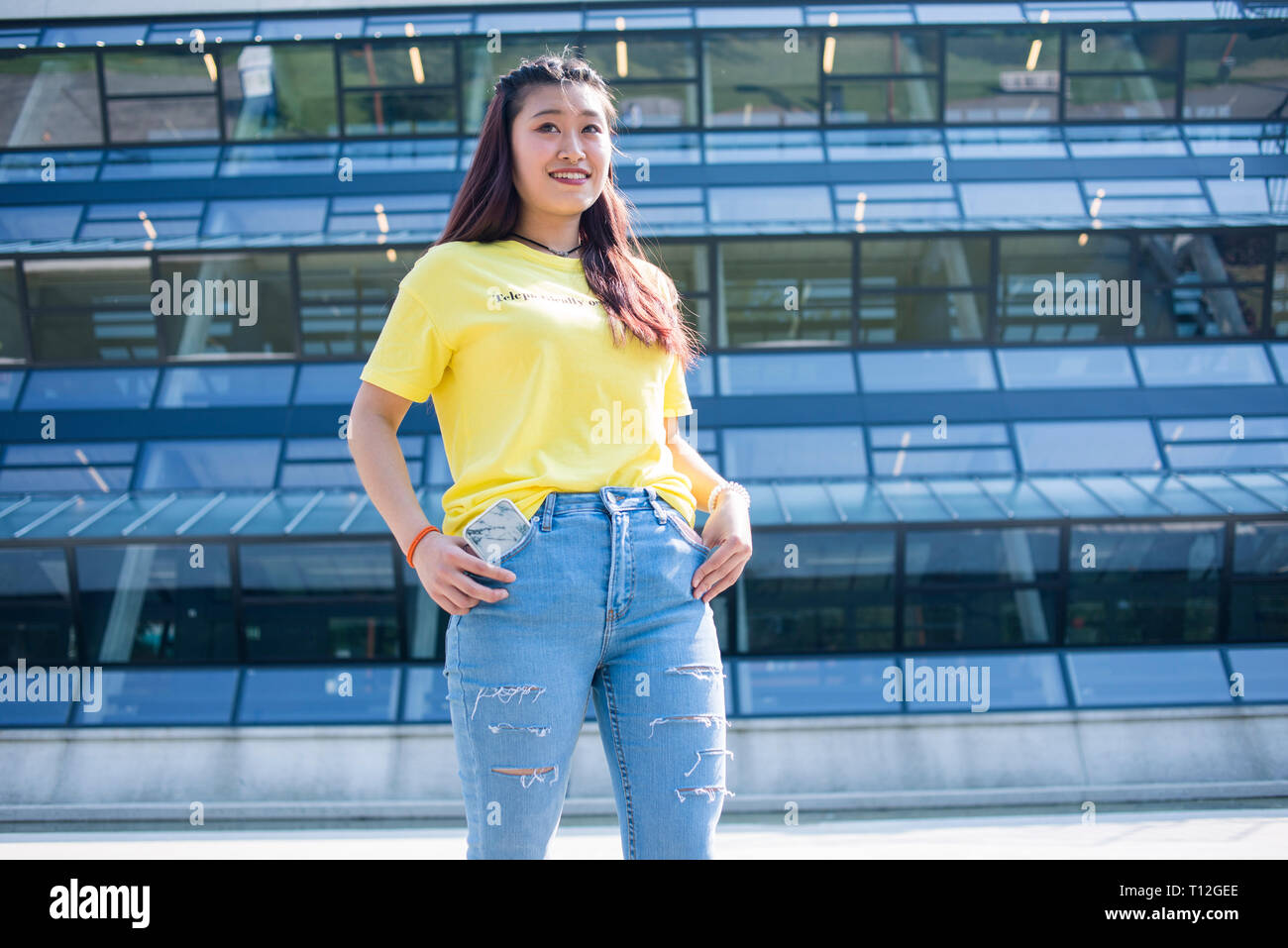 A young international female student stands for a portrait at a Dutch ...