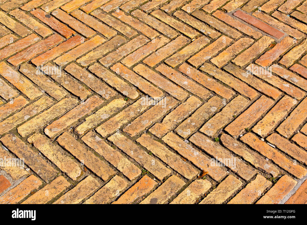 Detail of stone road texture in beige panels Stock Photo - Alamy