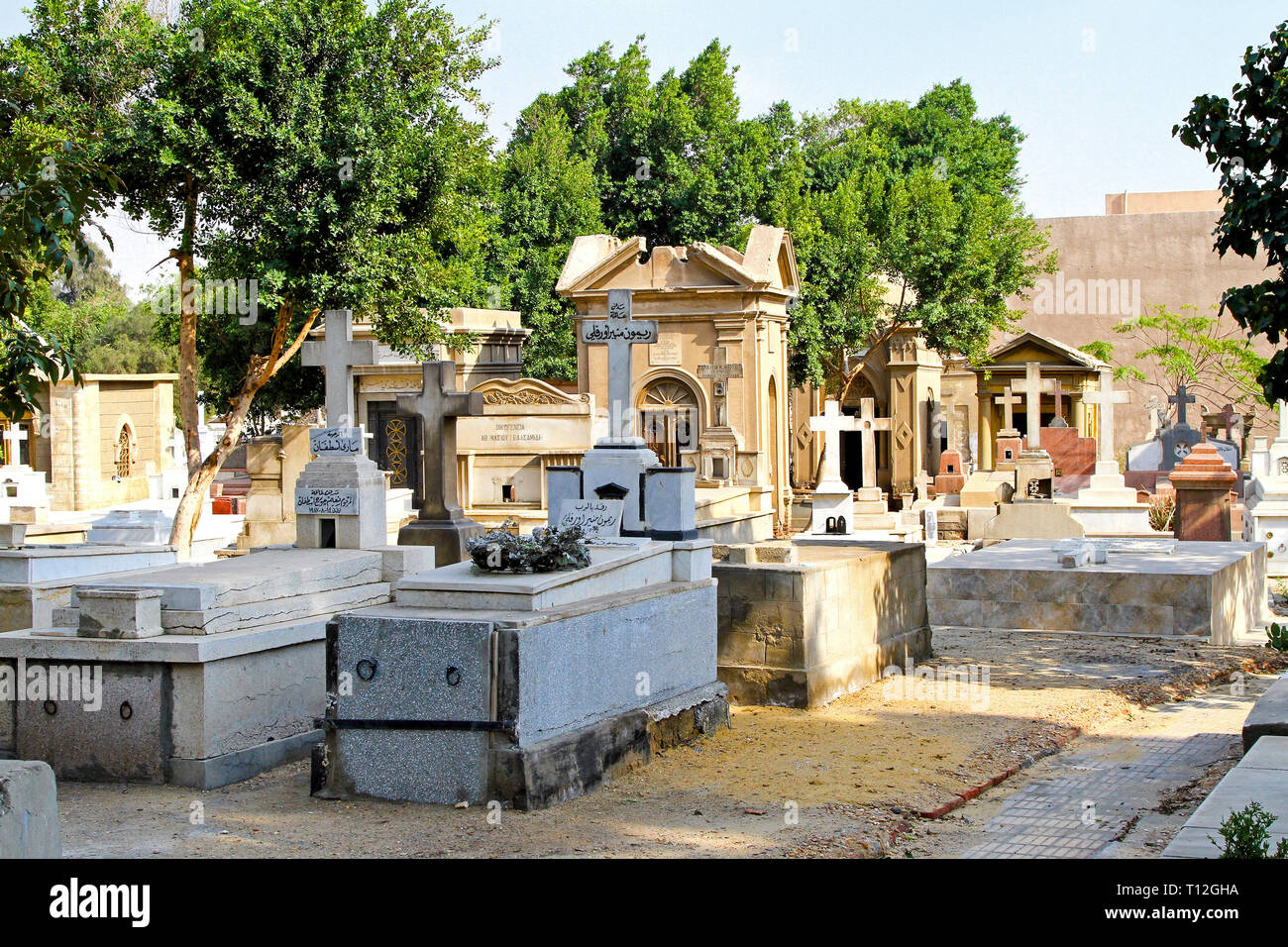 Very old Coptic grave yard in Cairo Stock Photo - Alamy