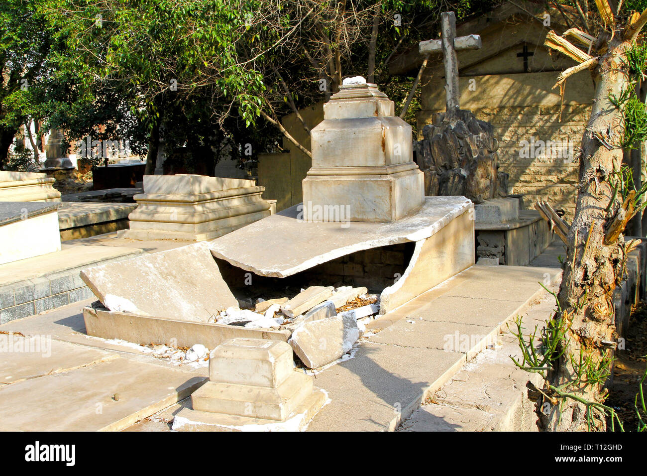 Destroyed graves hi-res stock photography and images - Alamy