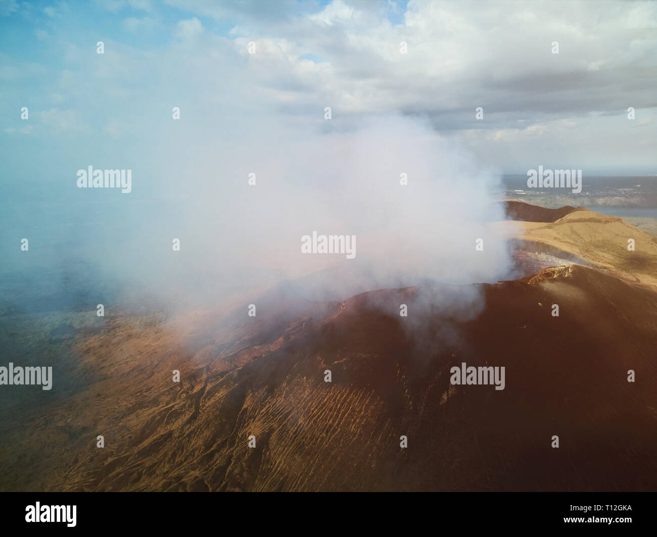 Volcano eruption aerial hi-res stock photography and images - Alamy