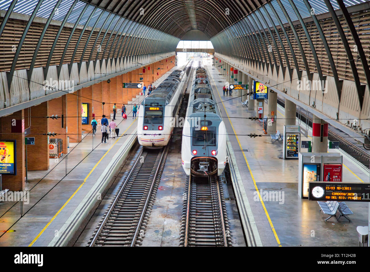 Seville, Spain-October 19, 2017: Seville main train station, Santa ...