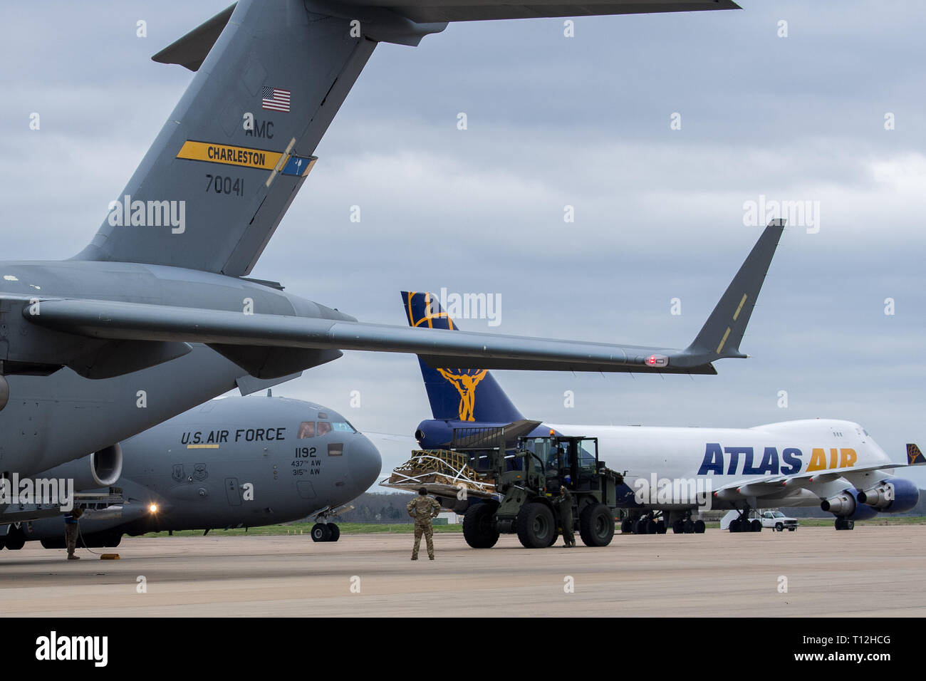 On the flight line at joint base charleston air base hi-res stock ...