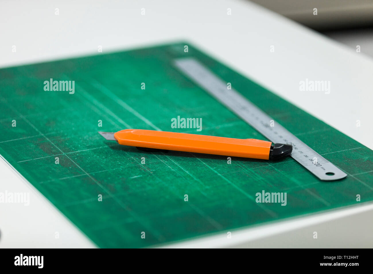 Cutting mat ruler hi-res stock photography and images - Alamy