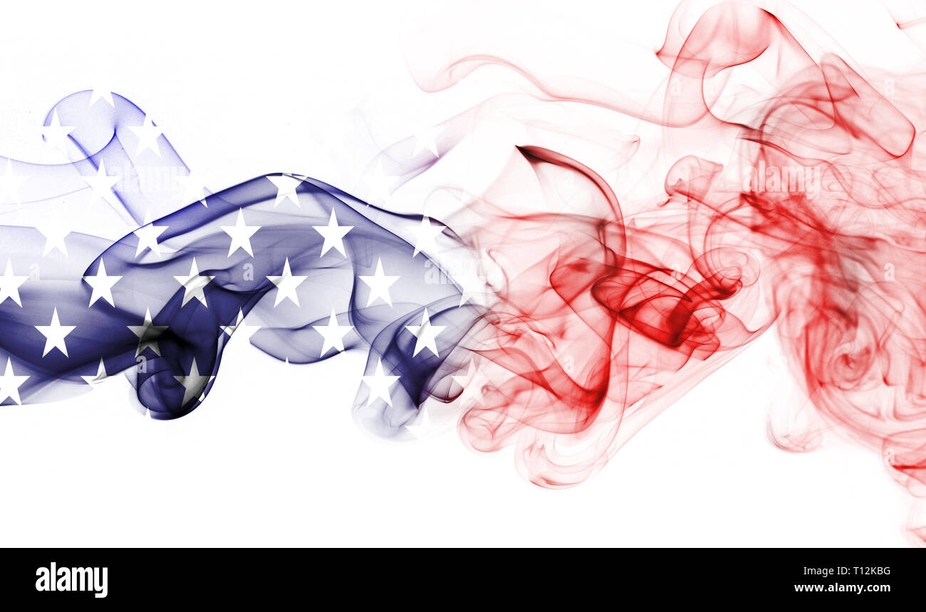 United States of America smoke flag, US flag Stock Photo - Alamy